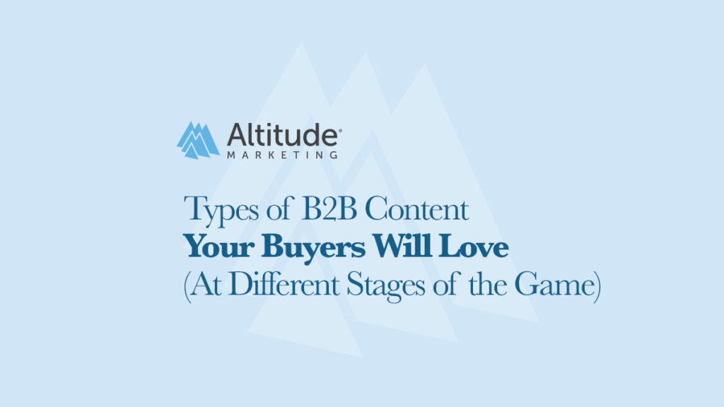 B2B Marketing Blog | Industry Trends & Insights | Altitude Marketing